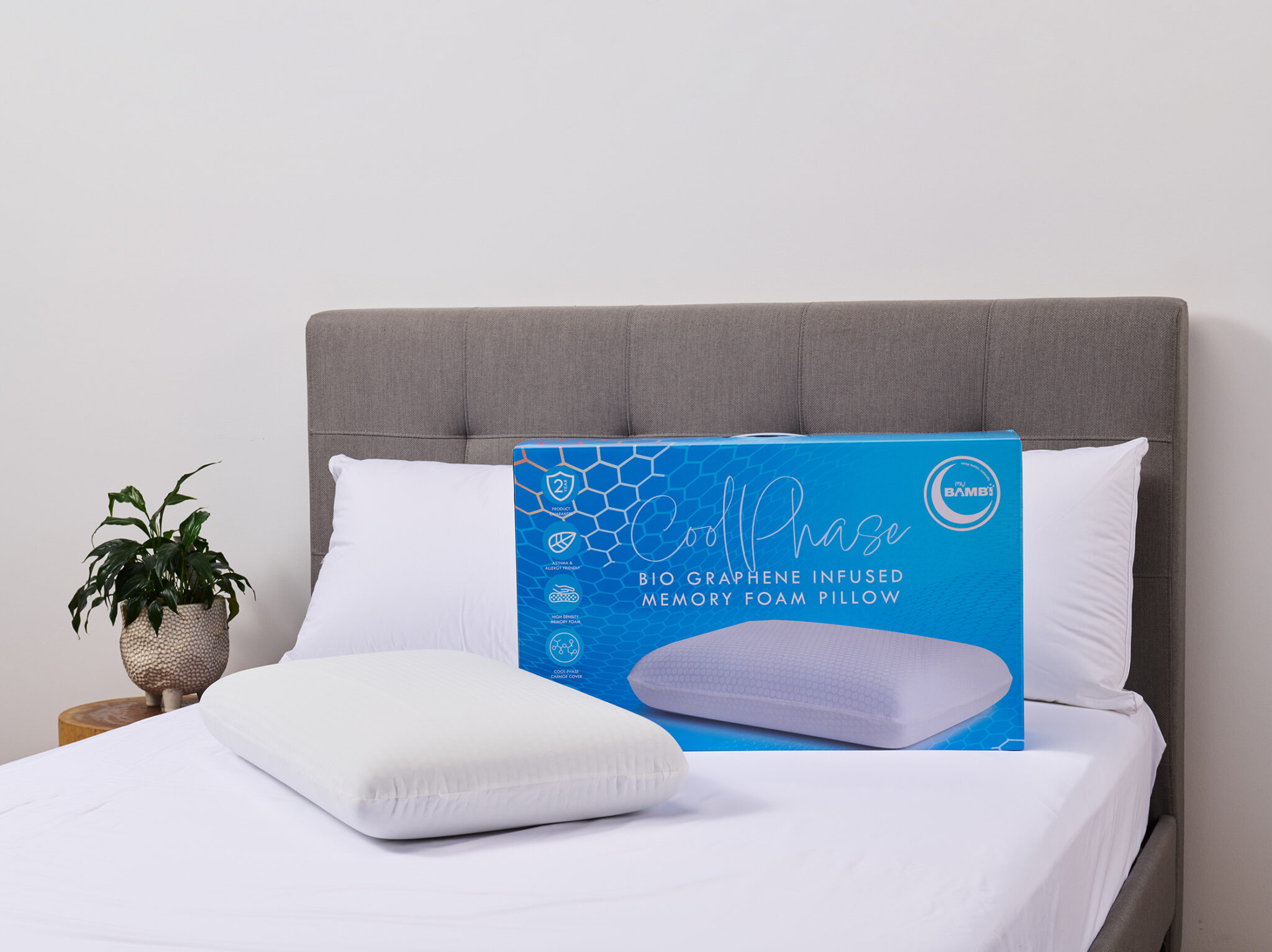 CoolPhase Bio Graphene Infused Memory Foam Pillow - Bambi